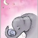 Wall art Goodnight Elephants nursery purple 8 by GrubbyPrincess