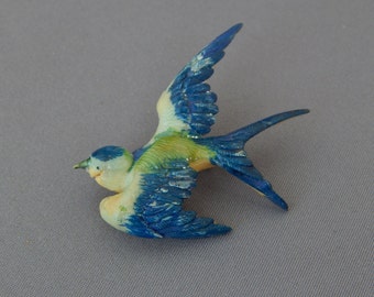 Bluebird brooch | Etsy