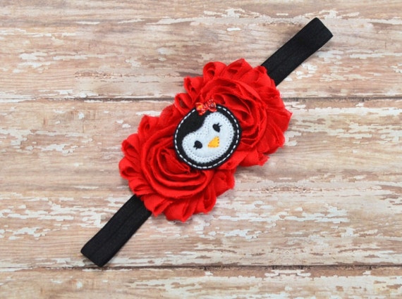 Red Penguin Headband Valentine's Day Headband Penguin