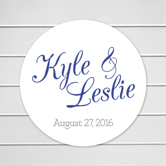 CustomWedding Stickers Names and Date Wedding by OrangeUmbrellaCo