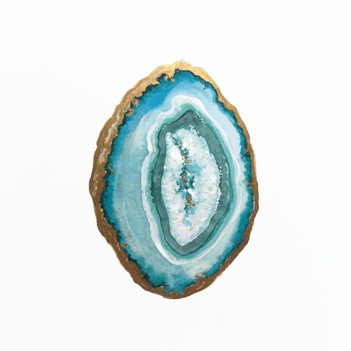 Emerald Agate Slice Print Agate Art Mineral Art Crystal