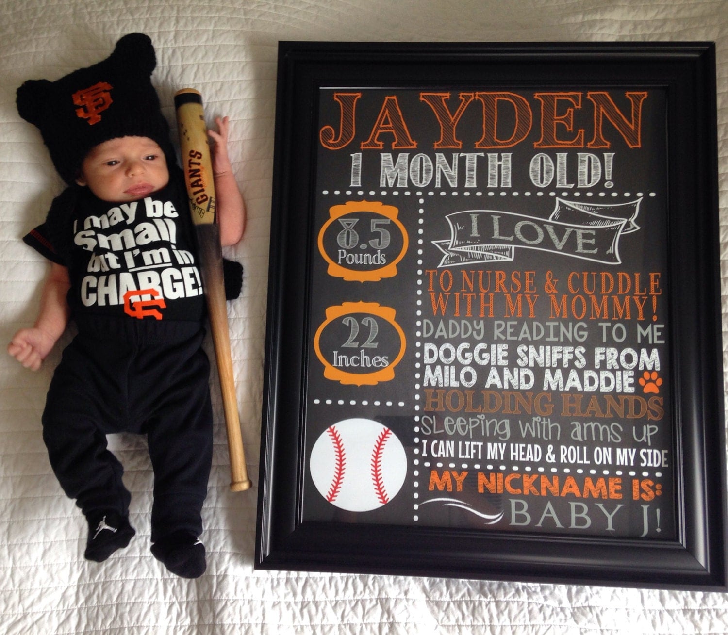 baby milestone board monthly milestone sign baby chalkboard