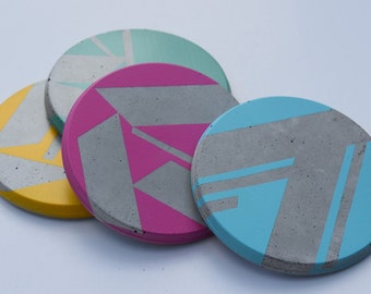 Cement coasters | Etsy