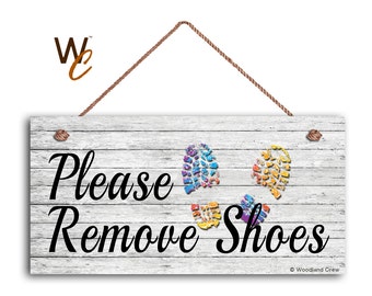 Remove shoes sign | Etsy