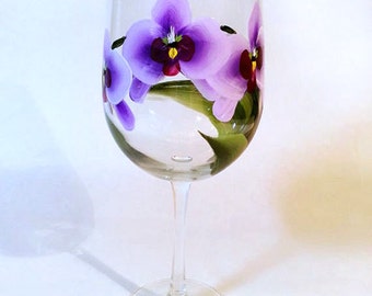 Hand Painted Lemon Wine Glass Citrus Stemware by LemonTreeWorkshop