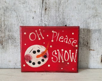 Snowman sign | Etsy