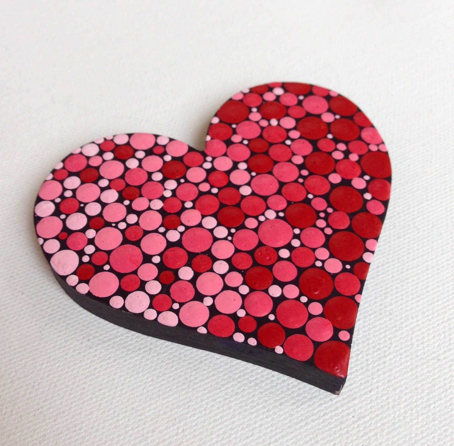 Big Dot Art Painted Wood Heart Gift Decoration Paintedwood