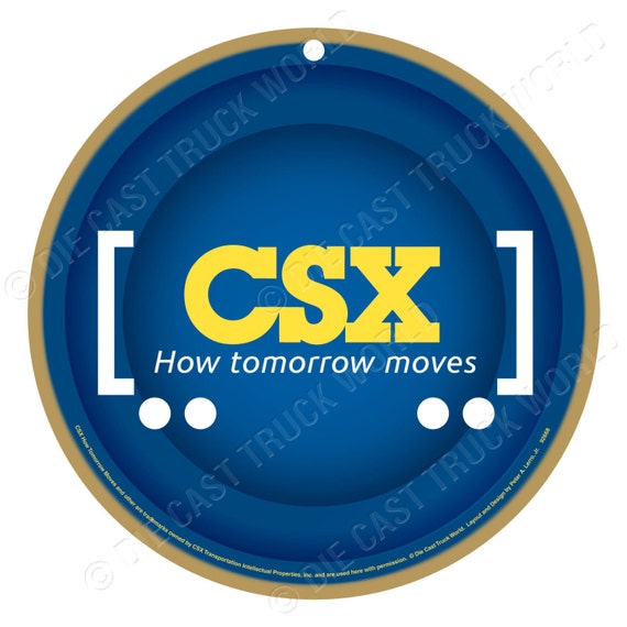 CSX Railroad Logo Wood Plaque / Sign