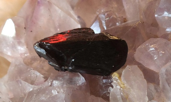 Black spinel raw spinel rough spinel gemstone by TheGemstoneCave