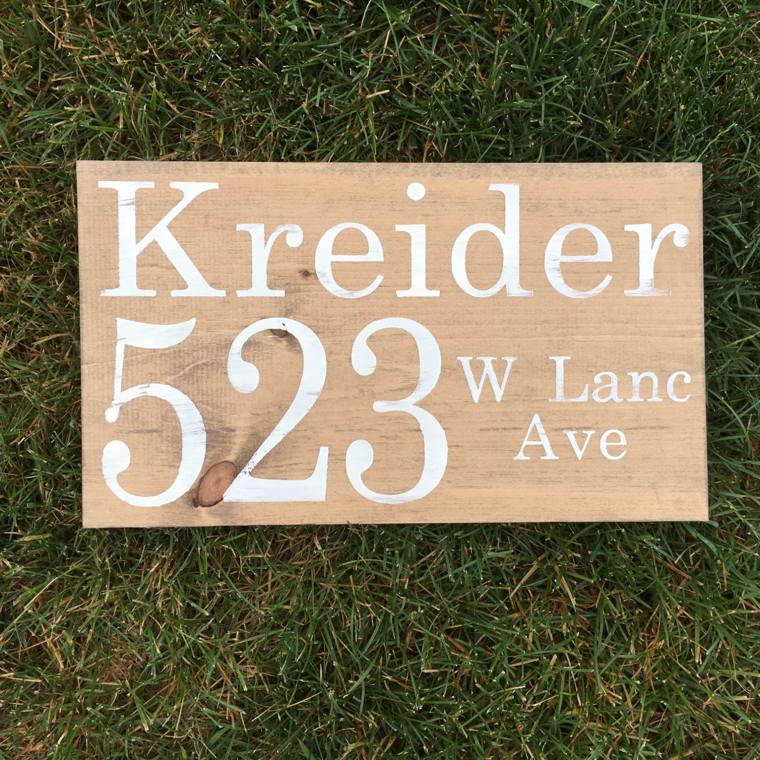 Outdoor address sign wooden sign porch decor address