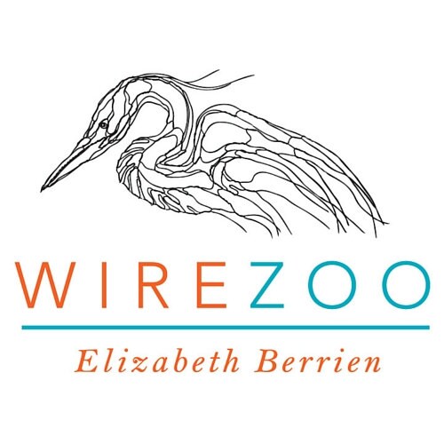 Wire Sculpture 2D Koi Carp Pond Fish: Wire Wall Art by