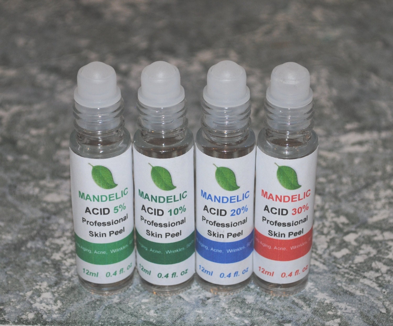 Roll-On Mandelic Acid Skin Peel AHA Exfoliant Acne