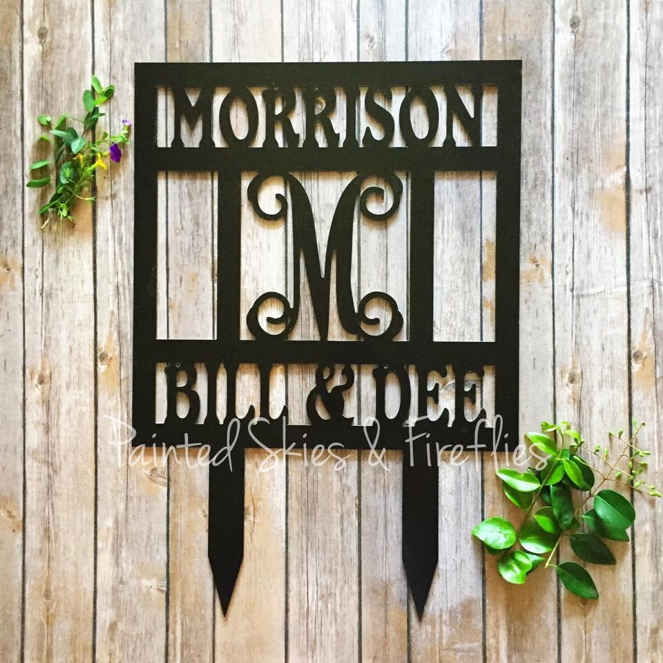 Yard Sign Initial And Last Name Address Garden Sign yard-sign-initial-and-last-name-address-garden-sign