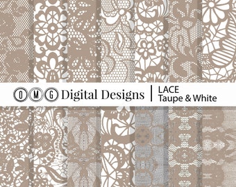 Lace digital paper: LACE ROMANTIC PEACH Peach