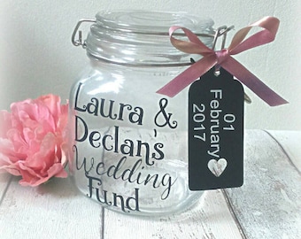 Wedding fund jar | Etsy