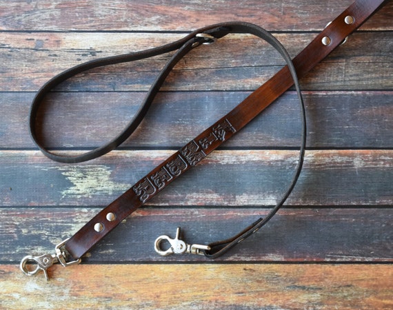 Personalized Leather Dog Leash Matching Dog Leash Leather