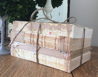 Vintage book stack | Etsy