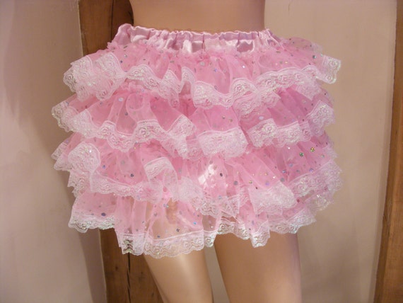 Sissy Abdl Pink Sequin Organza Frilly Ruffle By Fancysnfrillys