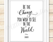 Unique be the change you wish to see in the world related items | Etsy