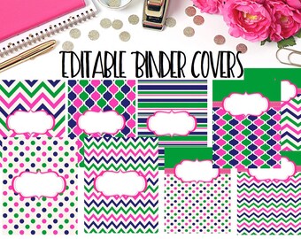 Preppy binder | Etsy