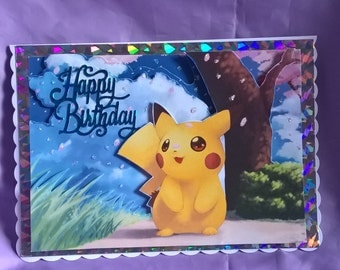 Pikachu card | Etsy