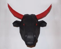 Popular items for papercraft bull on Etsy