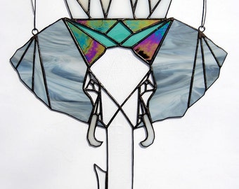 Stain glass elephant | Etsy