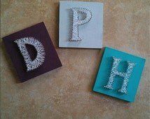 Unique monogram string art related items | Etsy