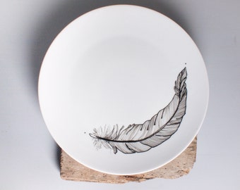 Feather plate | Etsy