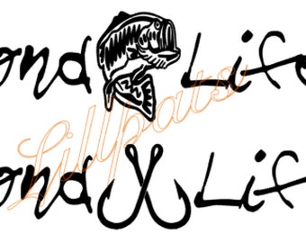 Fish hook decal | Etsy