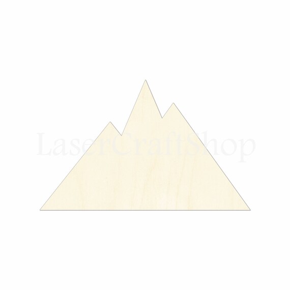 2 34 Mountains Wooden Cutout Shape Silhouette