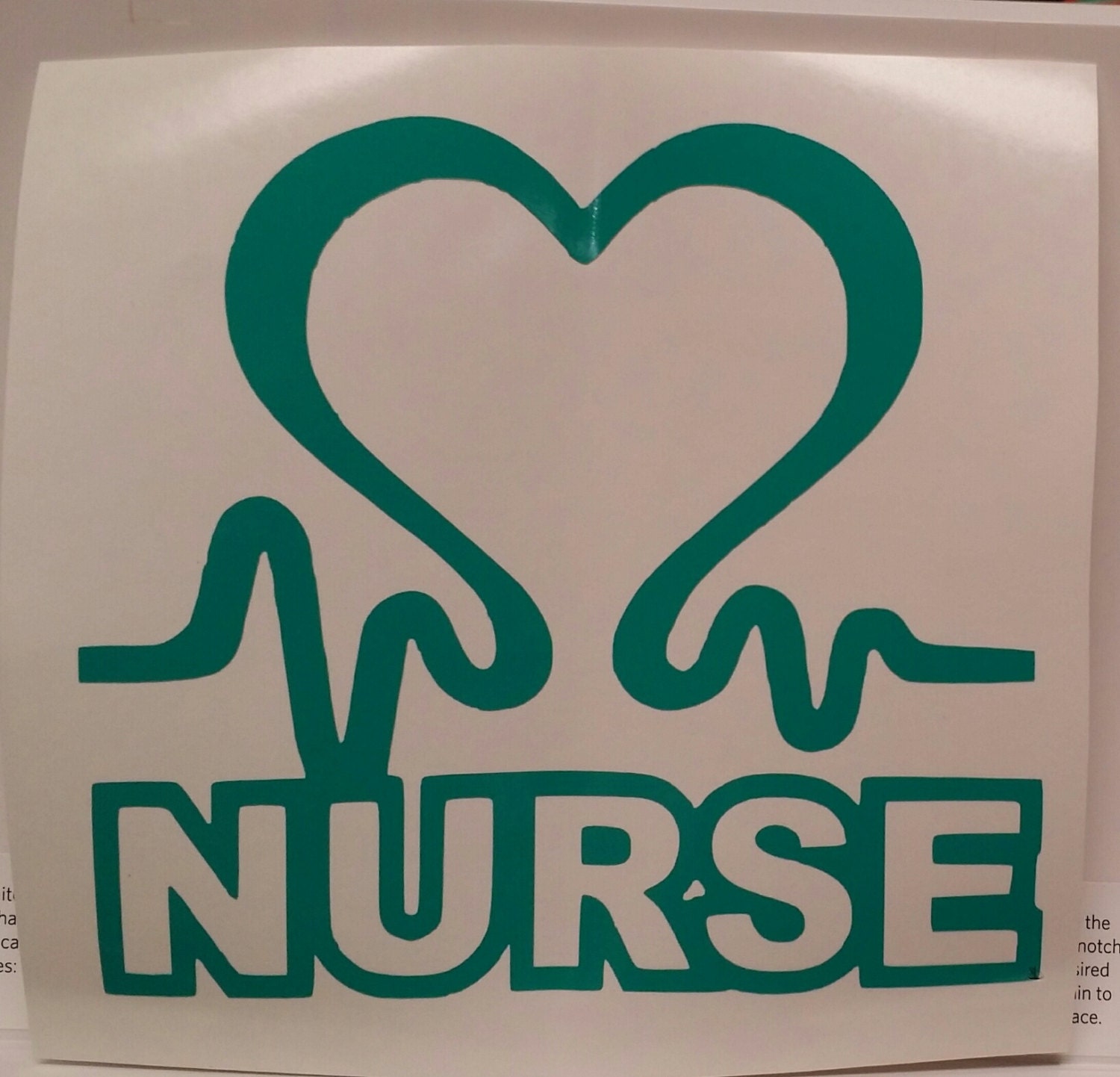 Nurse Heart Heartbeat Decal/Nurse Decal/Heart Decal/Nursing