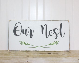 Our nest sign | Etsy
