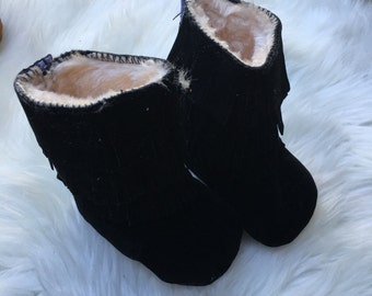 Fuzzy boots | Etsy