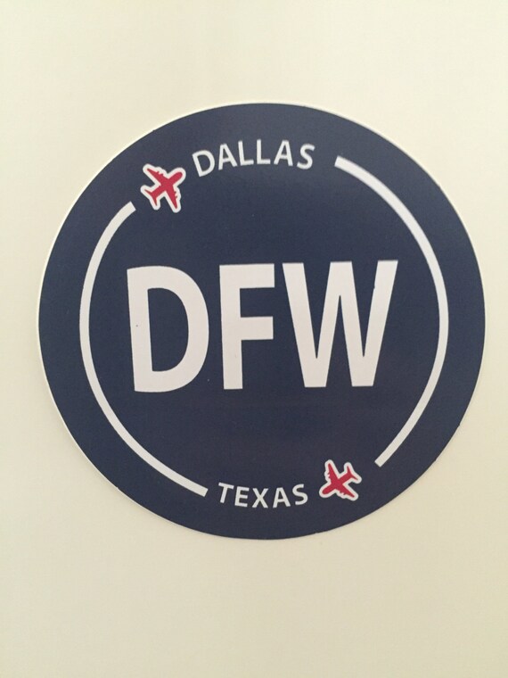 Dallas DFW Texas Souvenir Airport Sticker