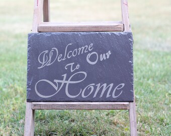 Slate welcome sign | Etsy