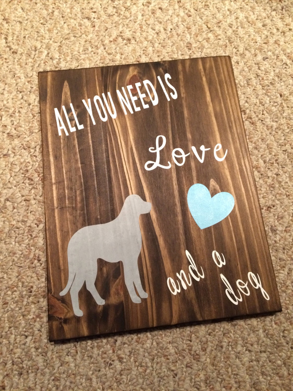 Rustic Wood Dog Love Sign 1215 by RusticWillowChicks on Etsy
