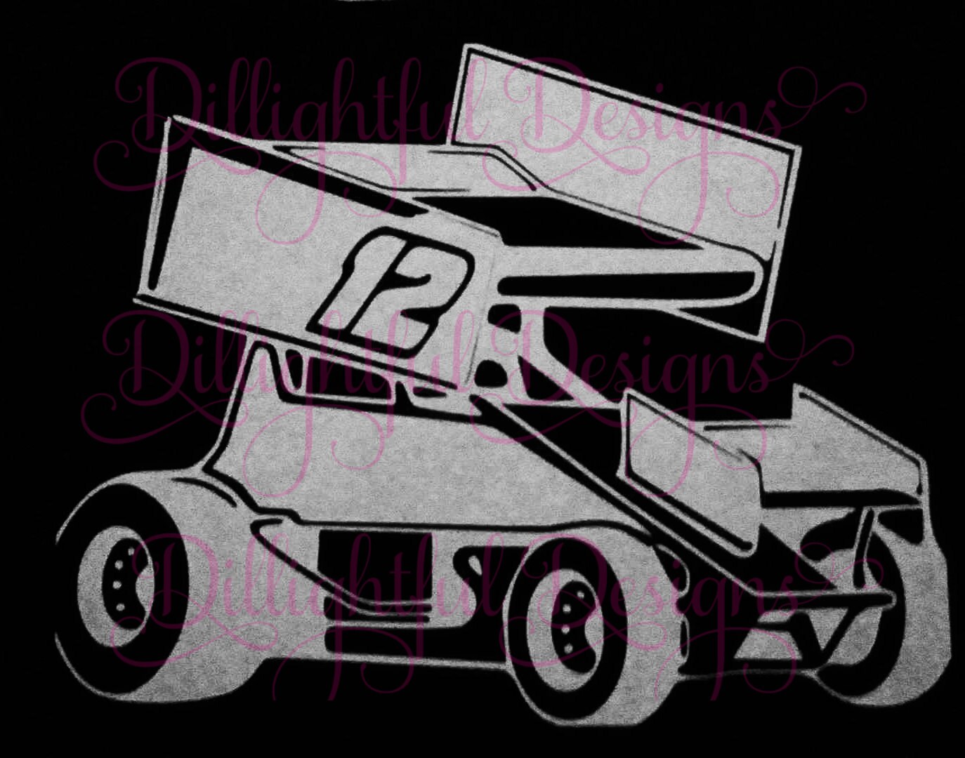 Dirt Track Racing Sticker Decal Sprint Car Personalized with