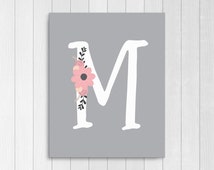 Unique letter m print related items | Etsy