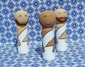 Muslim Doll Islamic Toy Hand Painted Wood by LittleMuslimDolls