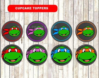 Tmnt cupcake toppers | Etsy