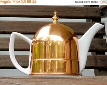 ON SALE Vintage Teapot Copper Tea Cozy 1940s Tea Coffee