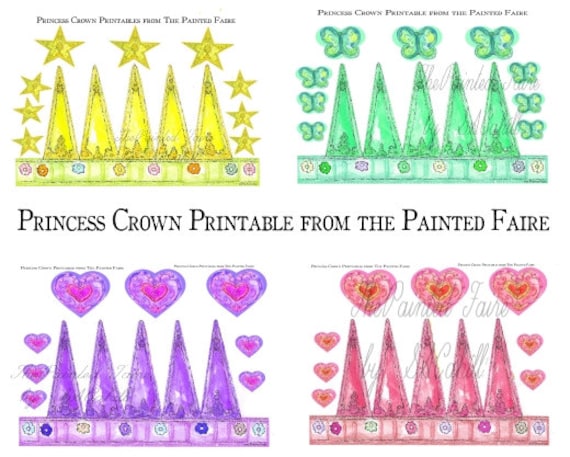 Princess Crown Printable Party Crown Printable Paper Crown