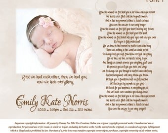 Sonogram Poem Keepsake Poetry Print Forever by foxcreationsonline