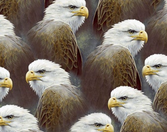 Bald eagle fabric | Etsy