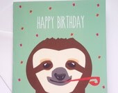 Sloth card | Etsy