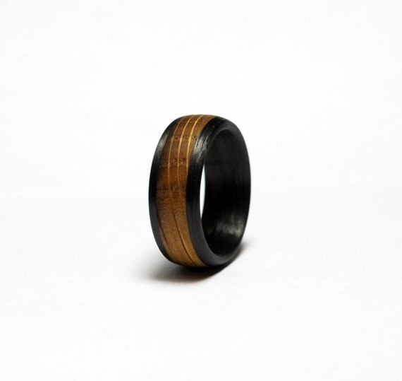Whiskey Barrel Oak and Carbon Fiber Ring