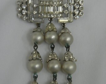 Vintage pearl brooch | Etsy