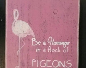 Flamingo sign | Etsy