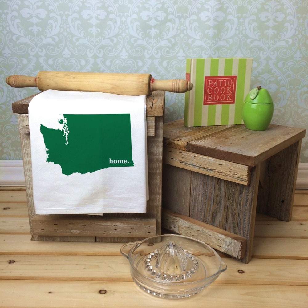 Washington State Flour Sack Towel Washington State Tea Towel